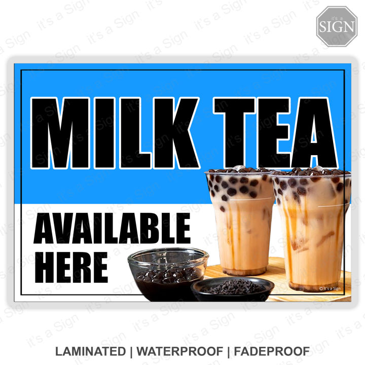 Milk Tea Boba Fastfood Store Sign - Laminated Signage Label - A4 / A3 ...