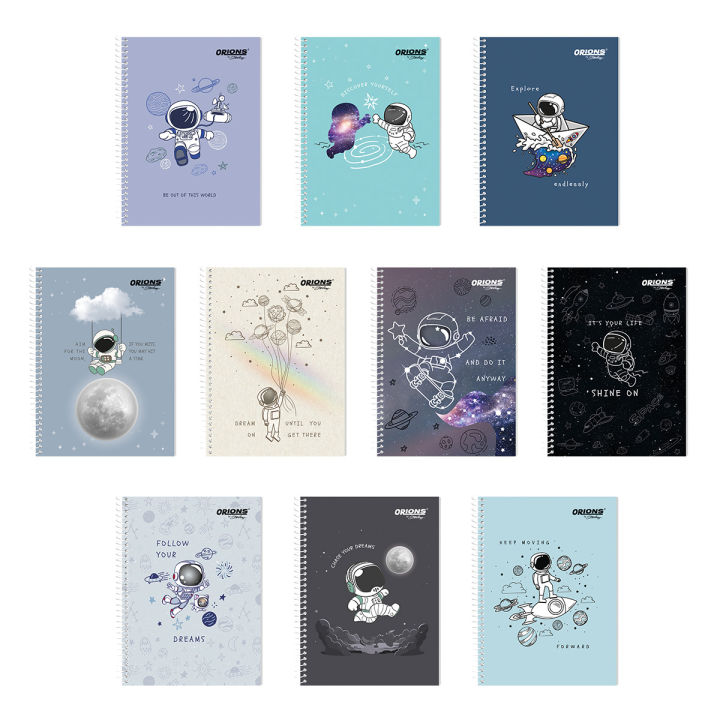 Set of 10 Orions Astronaut Spiral Notebook 80 Leaves | Lazada PH