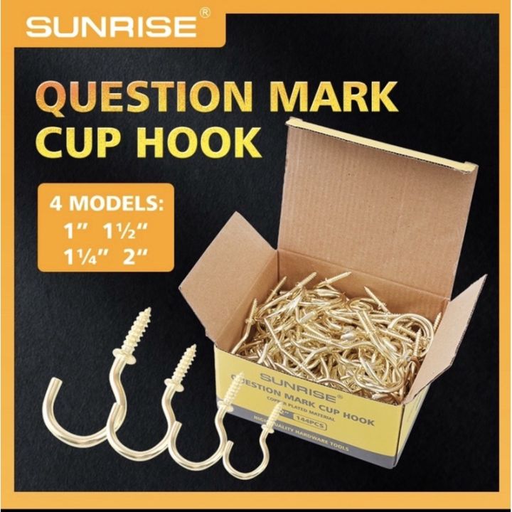 Cup hook (SUNRISE) 1”, 1 1/4, 1 1/2, 2” SOLD PER BOX | Lazada PH