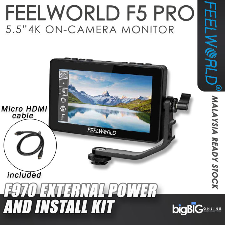 FeelWorld F5/F5 PRO V2 /F6 PLUS 5.5" On-Camera Monitor for Mirrorless ...