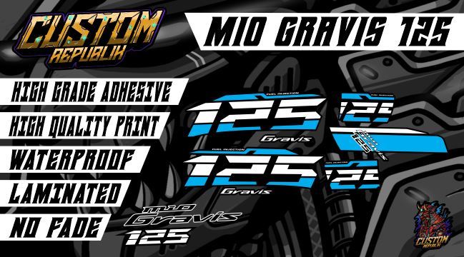 Yamaha Mio Gravis 125 Stripping Decals Set | Lazada PH