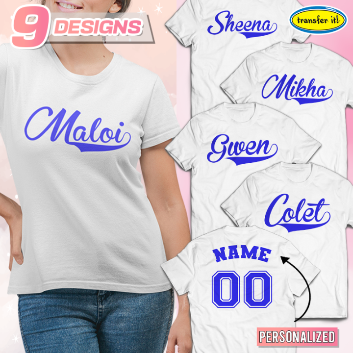 Transfer it Bini Ppop girl group Editable name & number jersey t-shirt ...