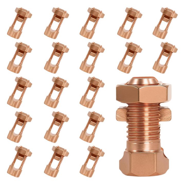 Ground Bonding Copper Split Bolt Connectors 20PCS TJ-16, Wire Lugs ...