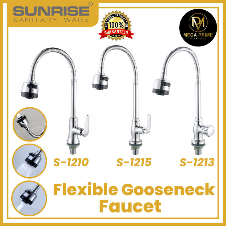 SUNRISE Kitchen Long Faucet / Gooseneck Faucet / Flexible Kitchen ...