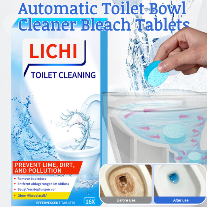 Automatic Toilet Bowl Cleaner Bleach Tablets Potent Toilet Bowl ...