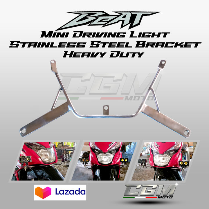 ⭐️ HONDA BEAT F.I. MDL BRACKET MINI DRIVING LIGHT SET TDD DOUBLE EYE ...