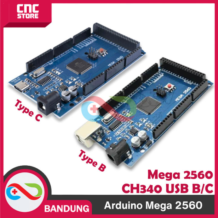 ARDUINO MEGA 2560 R3 CH340 COMPATIBLE BOARD ARDUINO MEGA2560 16U2 TYPE C TYPE B | Lazada Indonesia
