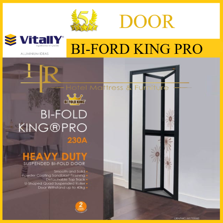 Vitally Bi-Fold king Pro Aluminium Door (Install Klang Valley) Delivery West Malaysia | Lazada
