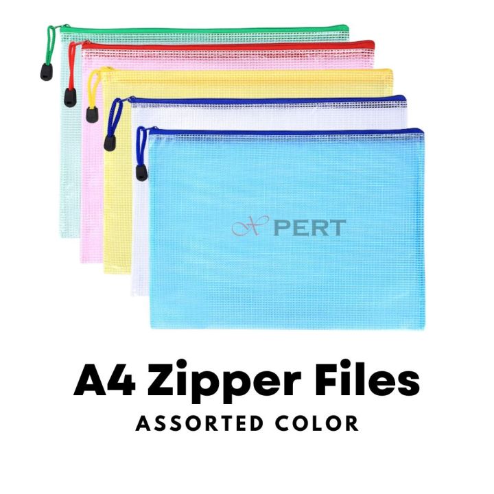 A4 File Folder Document Bag Zip Lock Zipper Bags Waterproof Plastic ...