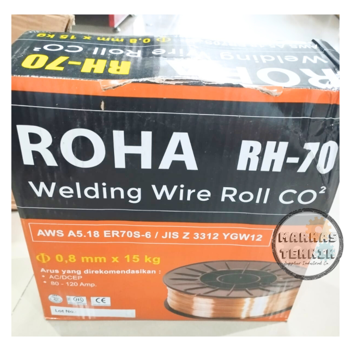 ROHA RH70 Kawat Las CO2 ER70S 0.8MM 15KG / Welding Wire Roll CO2 ...