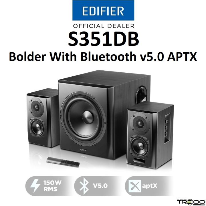 Edifier S351DB 2.1ไร้สายบลูทูธชั้นวางหนังสือระบบลำโพง | Lazada.co.th