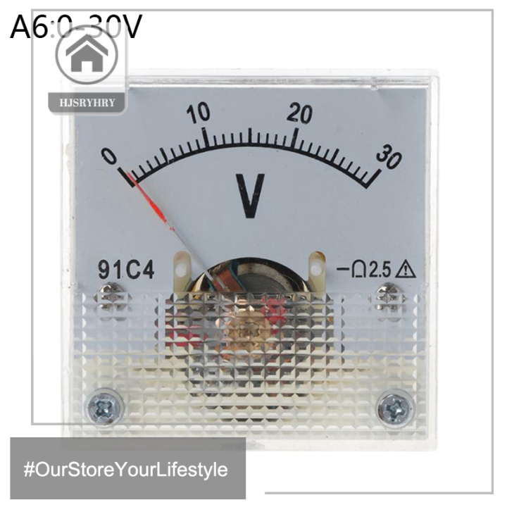 HITN 91C4 DC voltmeter Analog PANEL Voltage Meter Mechanical Pointer Type 3-250V | Lazada.co.th