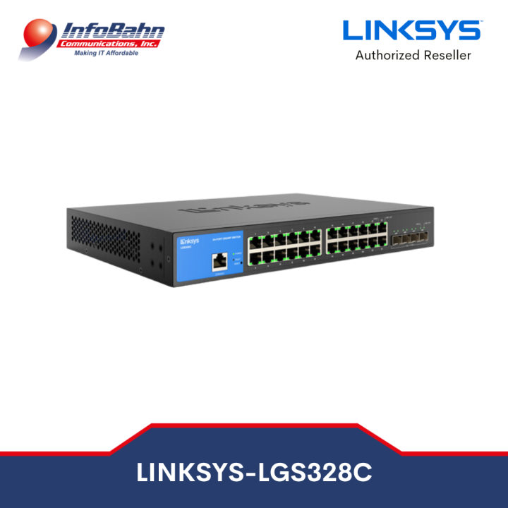 Linksys LGS328C 24-Port Managed Gigabit Ethernet Switch with 4 10G SFP+ ...