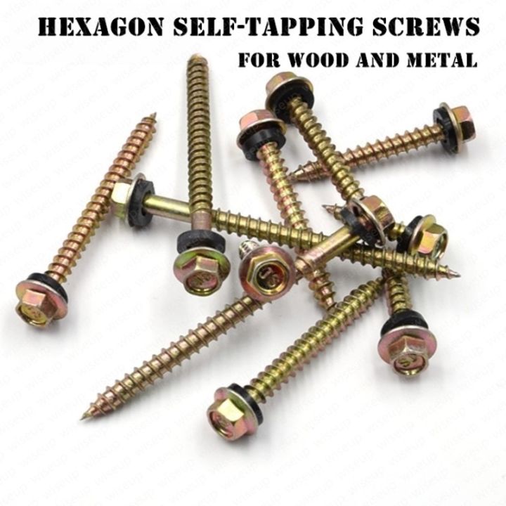 2023 100pcs Tex Screw Self Drilling Screw Hex Drilling Screw Dovetail ...