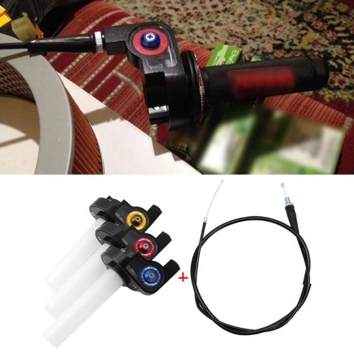 Throttle Grips with Wire set Aluminum Throttle Grip Set for Dirt Bikes ...
