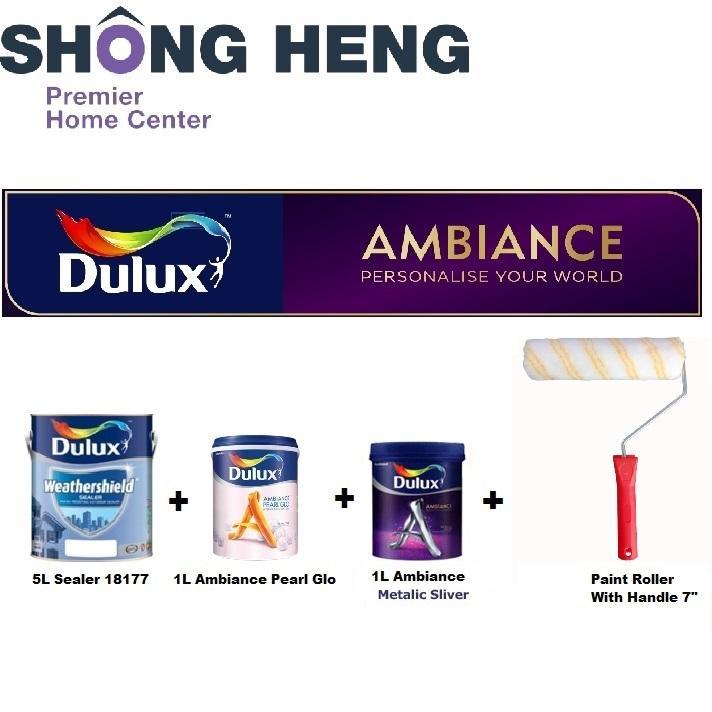 Dulux Ambiance Metallic Silver Series SET (80 sqft) (Metallic Silver ...