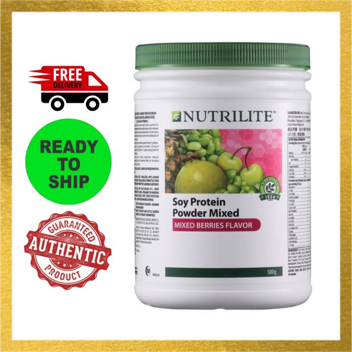Amway Nutrilite Soy Protein Drink Mix - Mixed Protein Berries Berry ...
