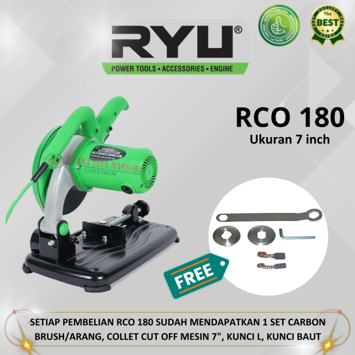 Tekiro Ryu Cut Off RCO 180 Cutting Wheel Chop Saw / Mesin Pemotong Besi ...