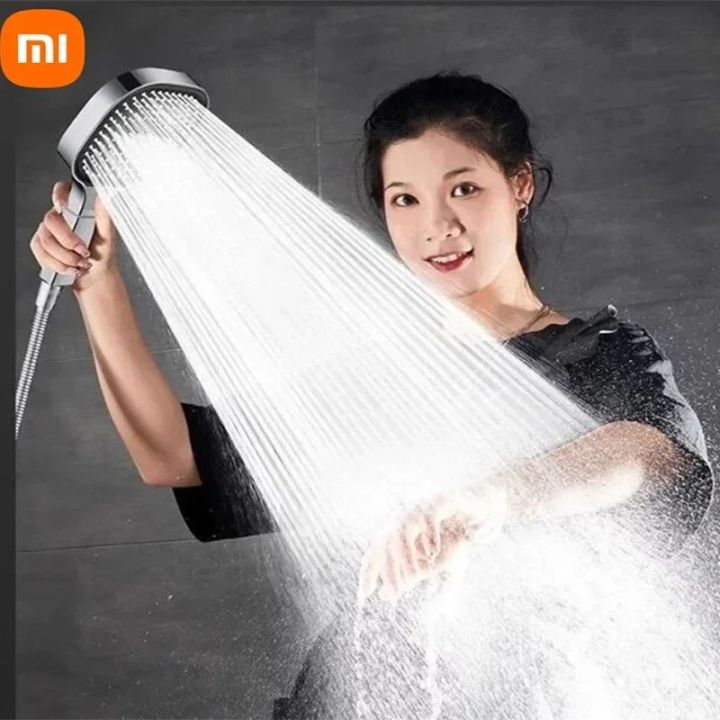 Xiaomi 13CM Large Panel 3 Modes Shower Head High Pressure Water Massage ...