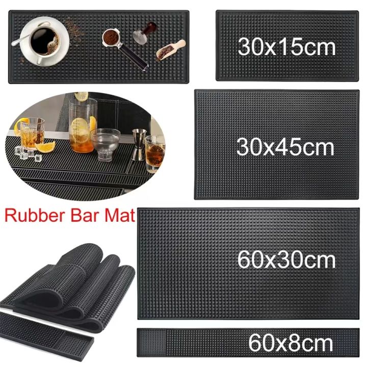 Black Bar Mat Rubber Bar Service Spill Mat Rubber Bar Mat Bar Runner ...