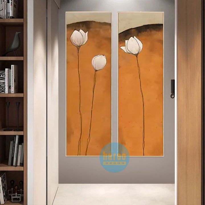 Tranh hoa sen treo tường - Tranh hoa sen nghệ thuật treo tường phòng ...