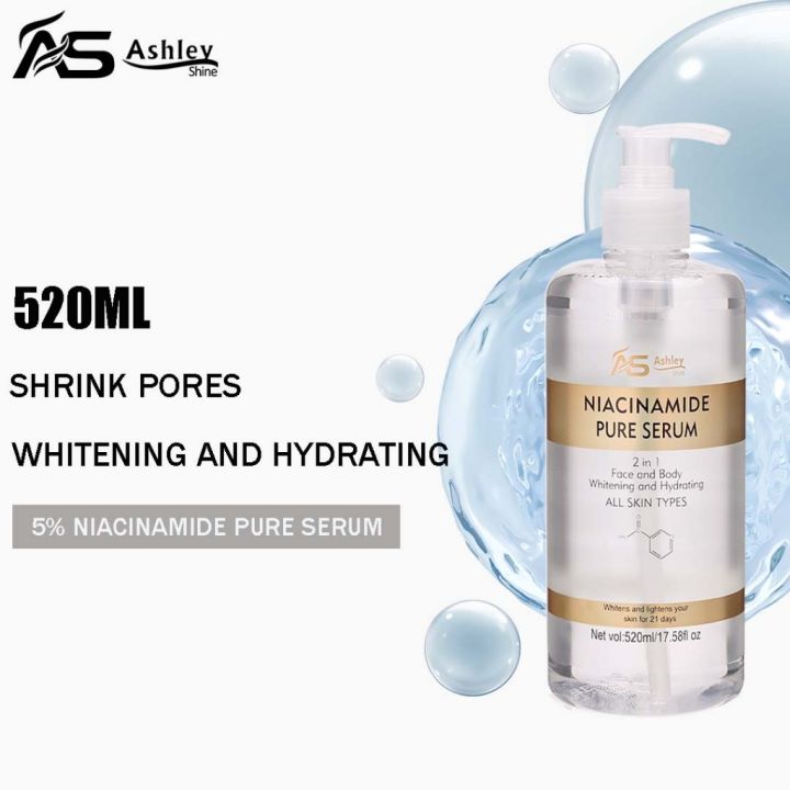 Ashley Shine NIACINAMIDE Pure Serum Face and Body Moisturizes Whitening Skin 520ml | Lazada PH