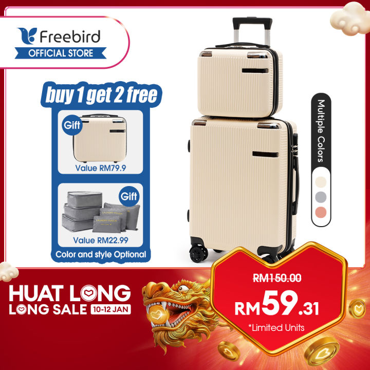 Freebird plain travel luggage 14inch Free gift luggage bag travel beg ...