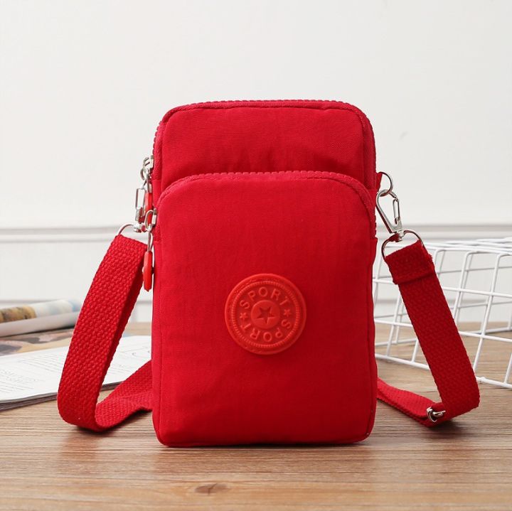 ifashionbagshop(IF1735) กระเป๋าสะพายข้างใส่มือถือ เป็นผ้าไนล่อน ...