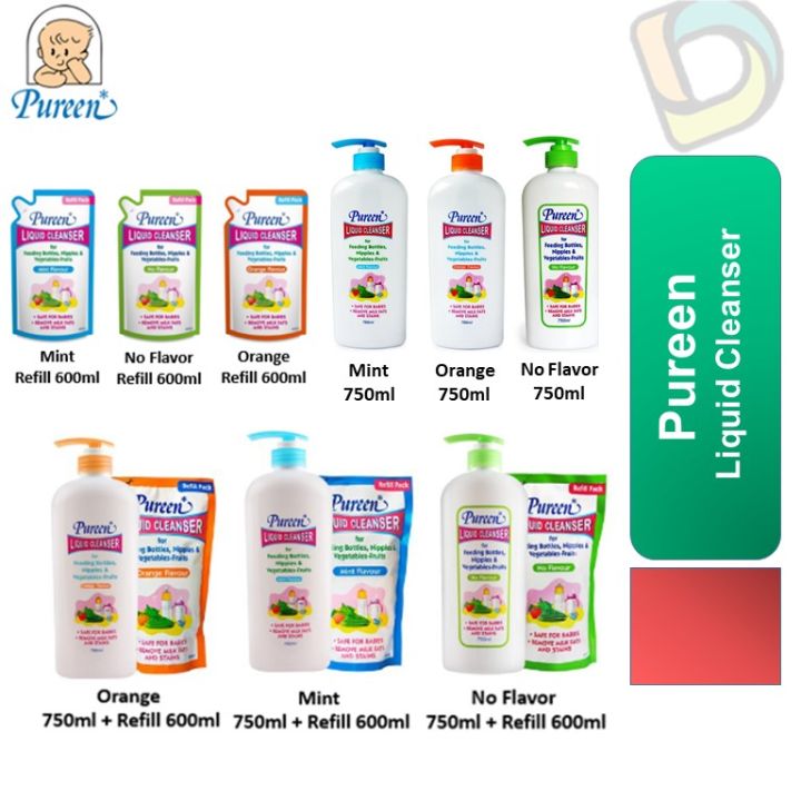 PUREEN Liquid Cleanser Bottle (750ml) / Value Pack (750ml+600ml ...