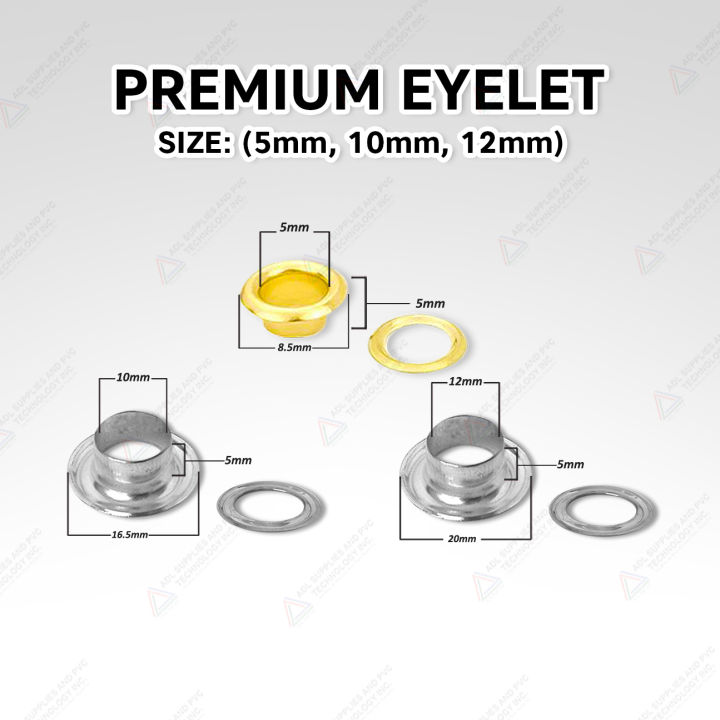 PREMIUM GROMMET EYELET #TARPAULIN EYELET 5MM 10MM 12MM 1,000PCS/PACK ...