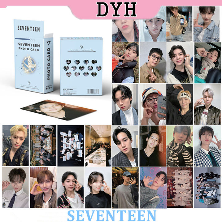 50pcs/box Seventeen Photocards Laser Card Wonwoo JUN The8 Album Lomo Cards Kpop Postcards ...