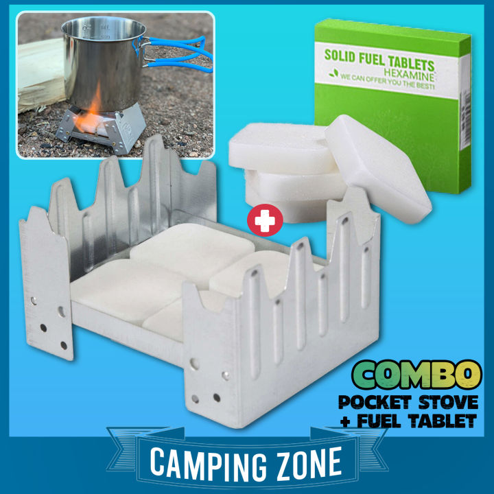 Hexamine Alcohol Pocket Stove Foldable Portable Mini Camping Stove ...