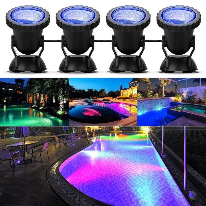 [Hot sell] RGB LED Underwater Pool Light Spotlights with remote control ...