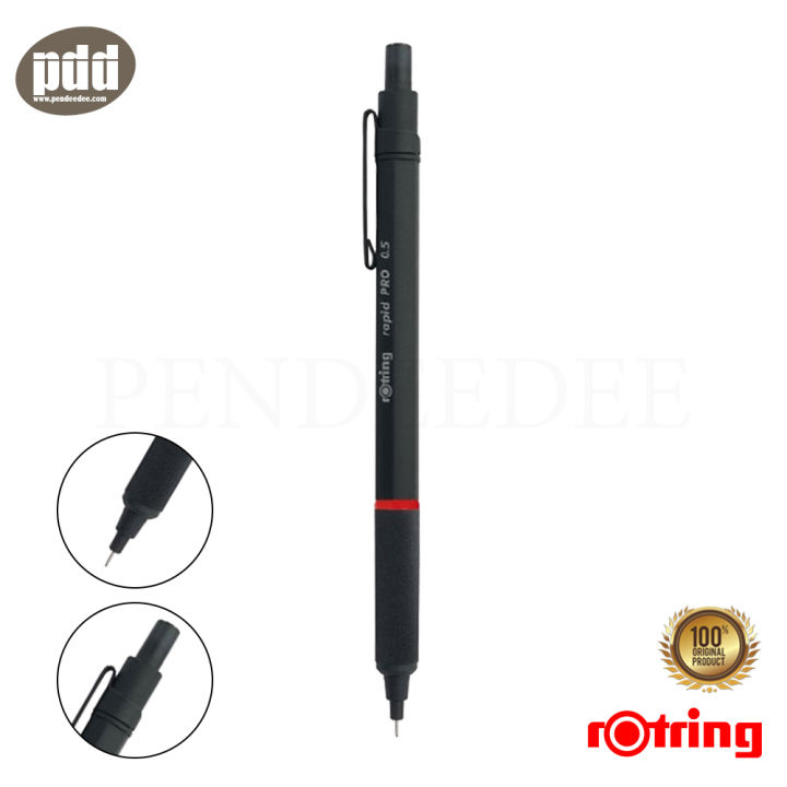 Rotring Rapid Pro ดินสอกดรอตริง แรพิด โปร 0.5 มม. สีเงิน สีดำ เขียนแบบ สเก็ตภาพ งานเขียน วาดภาพ ...