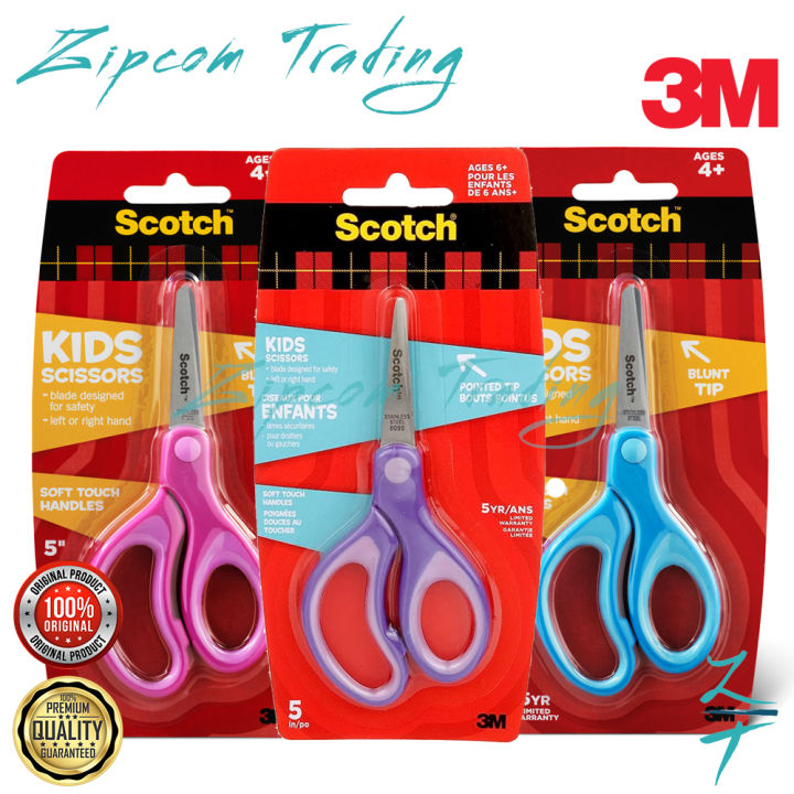 3M Scotch 5" Blunt Tip Kids Scissors with Soft Touch Handles | Lazada
