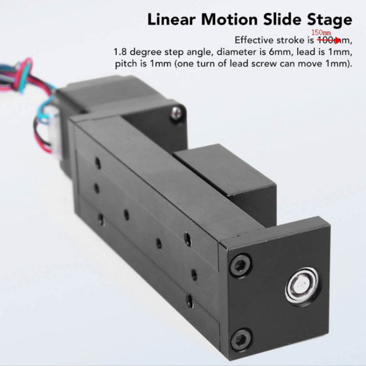 Linear Motion Stage Low Noise 150mm Stroke Mini Linear Motion Slide ...
