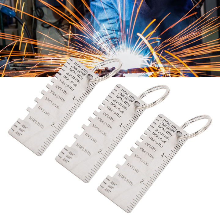 3Pcs Metal Sheet Thickness Gauge Welding Measuring Tool Weld Seam ...
