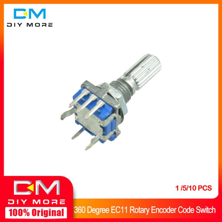 Original Diymore 360 Degree Ec11 Rotary Encoder Code Switch Digital Potentiometer 7 Pins Shaft 