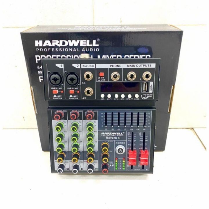 Mixer Audio HARDWELL REVERB 4 / REVERB4 (ORIGINAL) Bluetooth Soundcard ...