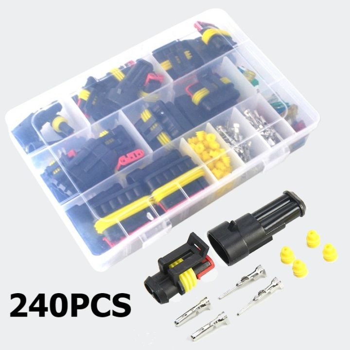 240pcs Multiple Pin Car Waterproof Electrical Terminal Wire Connector ...