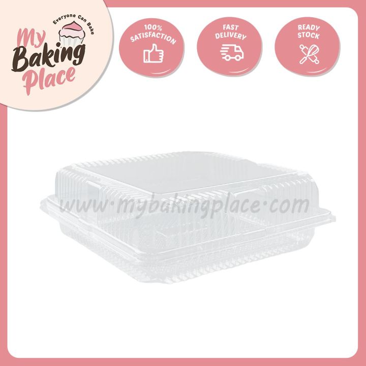 Plastic Box Transparents Box Kotak Kuih Donut Box Kek Marble Sandwich ...