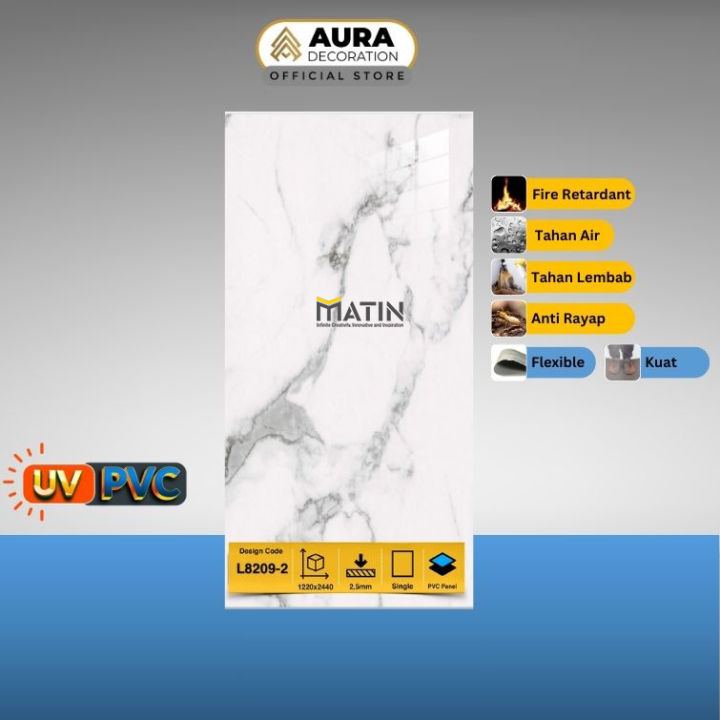 Dekorasi Dinding UV PVC Marble Sheet,Ukuran 1220x2400 High Glossy ...