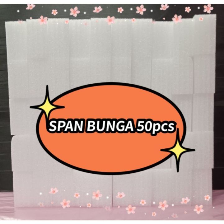 ###50pcs### Span Bunga Tak Berhabuk/ Span Kering/ Flower Foam/ Floral ...