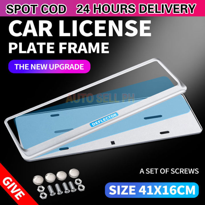 License Plate Frame LTO Metal Chrome License Plate Frames Universal Car ...