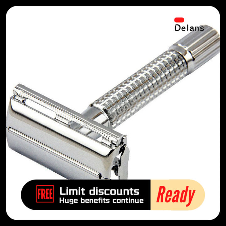 Delans Men Classic Manual Double-Edged Razor Hair Removal Blade Beard ...