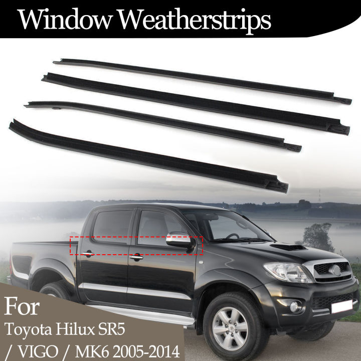 4Pcs Car Weatherstrip Moulding Trim Door Outer Window Seal Rubber Belt ...