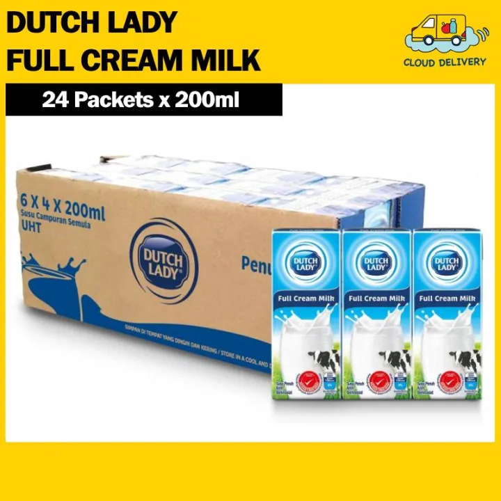 Dutch Lady UHT - Full Cream Milk (24 x 200ml) | Lazada Singapore