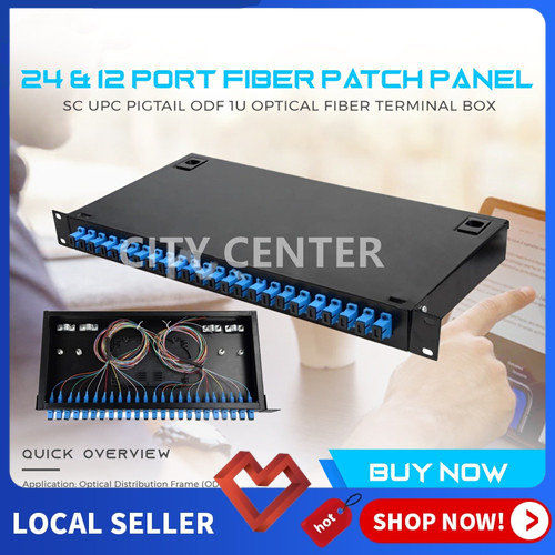 【🇵🇭LOCAL SHIP】12 Port Fiber Patch Panel SC UPC Pigtail ODF 1U Optical ...