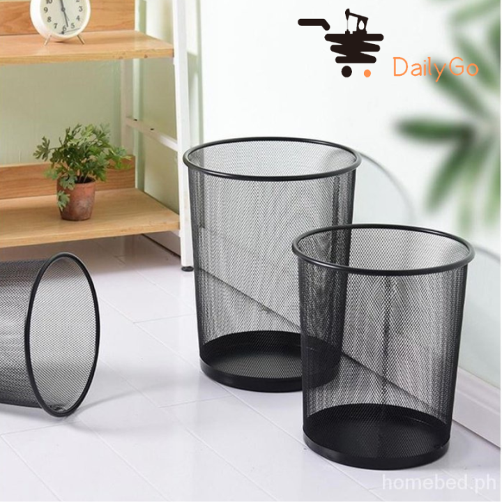 DAILYGO Wire Trash Can Wire Mesh Trash Bin Bedroom Hotel Office Coffee ...