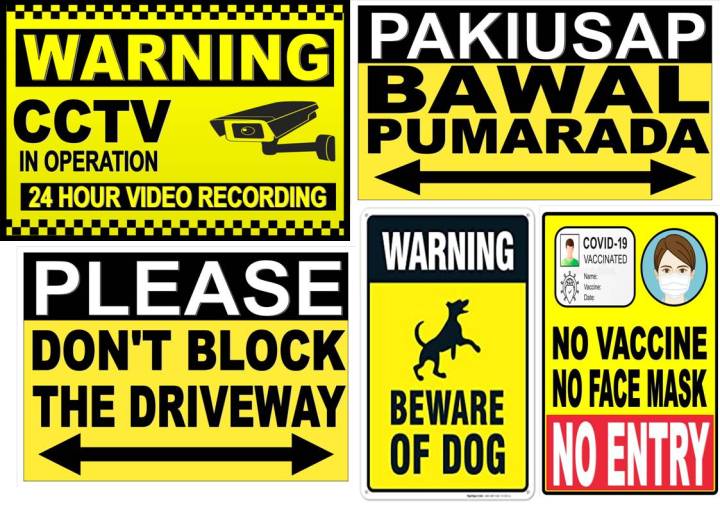 SIGNAGES AND CAUTION | Lazada PH